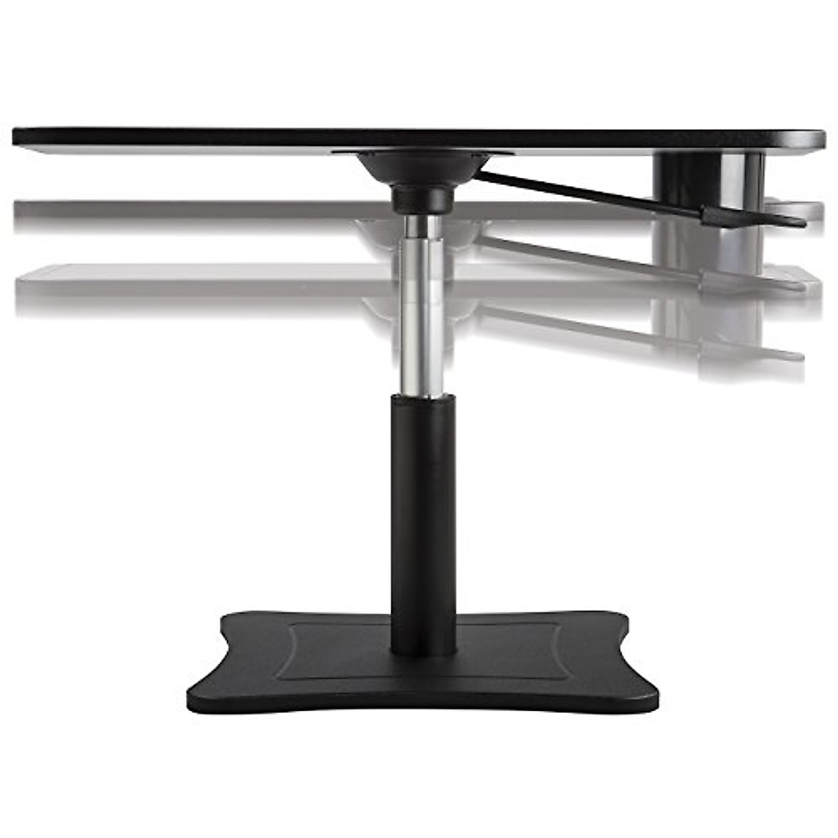 Victor DC240B High Rise Collection Adjustable Laptop Stand/Platform with Storage Cup, Air Hydraulic Lever Easily Raises and Lowers The Platform, Black