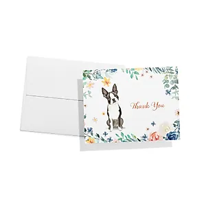 Twigs Paper Thank You Cards Dogs Design - 12 Assorted Dogs Thank You Cards with Envelopes - Made in USA Greeting Card - Eco Friendly Blank Cards and Envelopes - 5.5 x 4.25 Size Appreciation Cards
