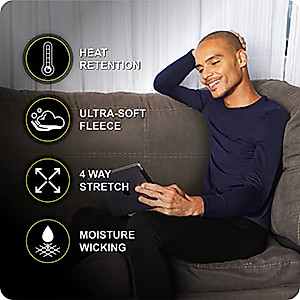 Thermajohn Thermal Shirts for Men Long Sleeve Thermal Compression Shirts for Men Base Layer Cold Weather (Grey, 2X-Large)