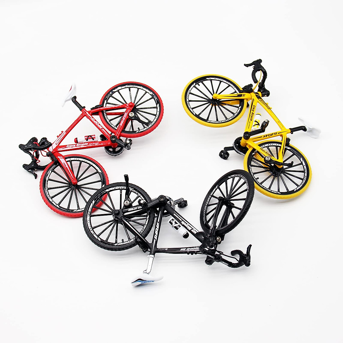 JAMOR Bicycle Model Mountain Bike Toy Racing Toy 1:10 Simulation Bike Mini Bike Model Zinc Alloy Racing Home Decoration Crafts Miniature Finger Mountain Bike (3)