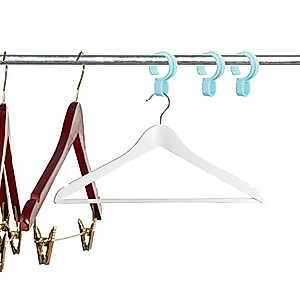 Scicalife 25pcs Windproof Hooks Clothing Hanger Buckle Hooks Clothes Rod Round Hooks