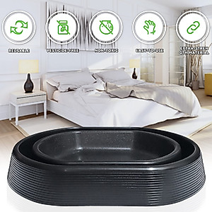 Bed Bug Interceptors | Bed Bug Interceptor Traps | Insect Trap, Monitor, and Detector for Bed Legs (Black - 4 pcs)