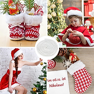 Pextian New Year Faux Fur Fabric Ribbon, 13 Yards Fur Fabric for Craft, Fake Fur Fabric Trim for Sewing Costume DIY Crafting, 2” x39ft