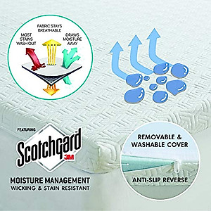 Sleep Philosophy Gel Infused Memory Foam Mattress Topper Luxurious Hypoallergenic All Season Enhanced Bed Support, Twin(2" Thick), Removable 3M Cover