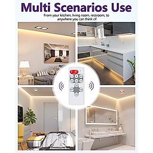 HitLights Mini RF Remote Controller for Single Color LED Strip Lights, DC 5-24V, 12-Key Wireless Dimmer with Dynamic Effect Mode, PWM Dimming Control, Ideal for Room, Home, Cabinet, DIY