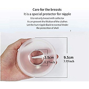 Breast Shells Milk Saver,2 Pack Breast Pump,Breastmilk Collector,Milk Anti-Flow Out,Protect Sore Nipples,BPA-Free Flexible Food Grade Silicon and PP Material,Skin Friendly