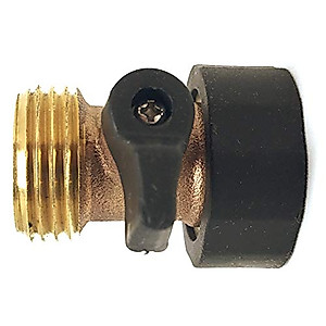 The World’s Best Water Shut Off Valve – Garden Hose Ball Valve Connector – Adjustable Shut Off, High Flow, Leak-Proof – Heavy Duty Solid Brass Watering Extender
