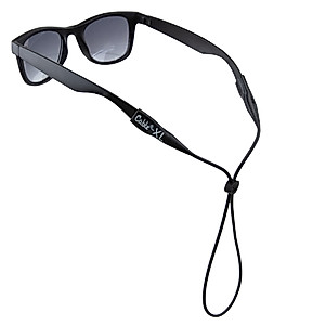 Cablz | XL Silicone Eyewear Retainer | Waterproof Eyewear Retainer Strap | 16 in XL Ends (Black)