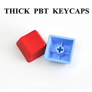 1 Pcs Blank Thick PBT Keycaps R1 R2 R3 R4 Single Switch OEM Height for Cherry MX RGB Gaming Mechanical Keyboard (R1, Yellow)