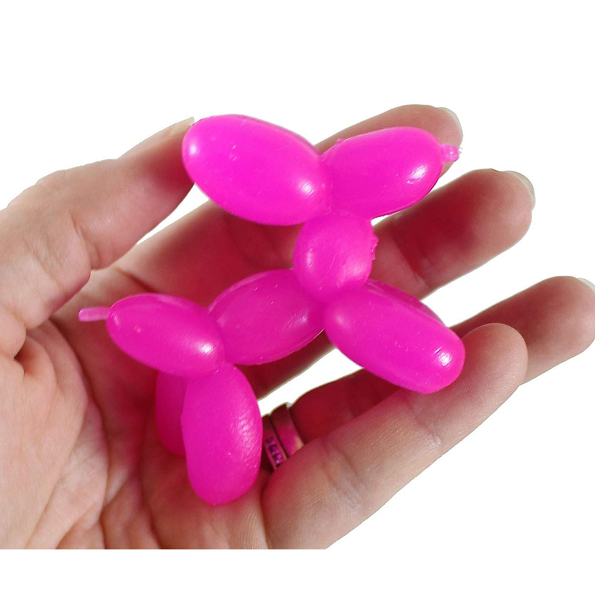 12 Mini Balloon Dog Stretchy Toy - Cute Squishy Sensory Fidget Toy - Party Favors & Prizes (1 Dozen)