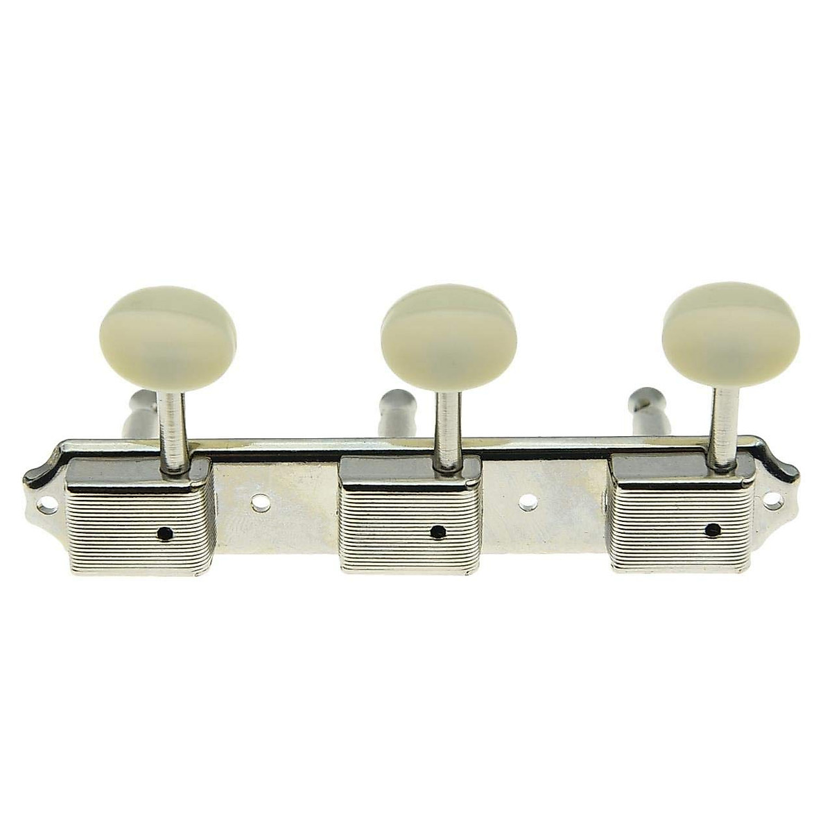 KAISH Nickel w/Aged White 3 per side 3x3 on a Plate Vintage Guitar Tuning Keys Tuners