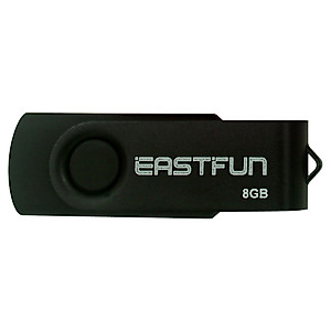 EASTFUN 5 Pack 8GB USB Flash Drive USB 2.0 Flash Memory Stick Fold Storage Thumb Stick Pen (Five Mixed Colors: Black Rose Blue Purple Green)