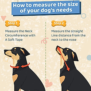 OEH Dog Cone, Soft Cones for Dogs After Surgery, Comfortable Dog Cone Collar, Protective Cone for Dogs to Stop Licking, Adjustable Large Dog Cones for Large Dogs, Black, XL(Neck: 17.5"-20.7")