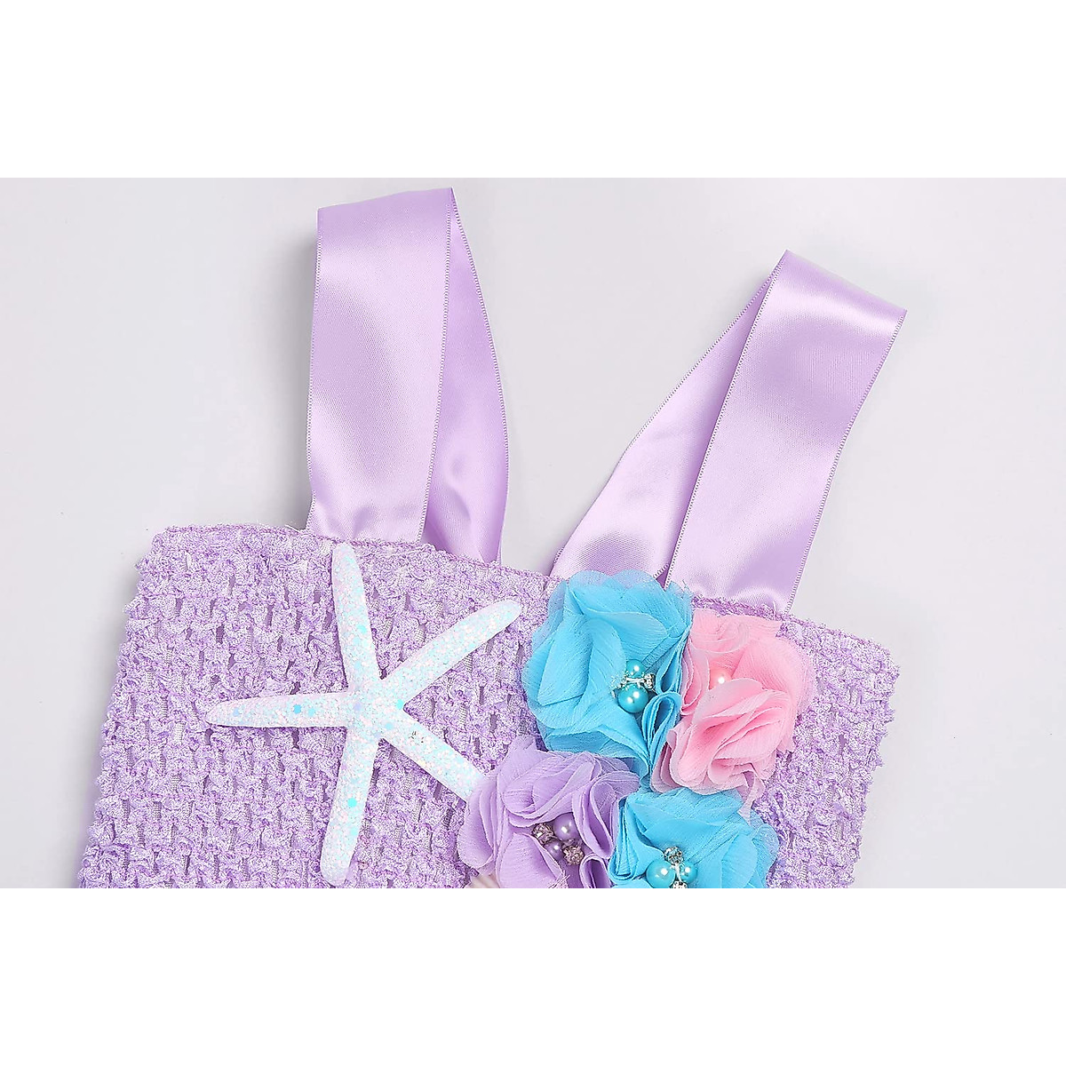 Koatobbor Girls Mermaid Costume Mermaid Tutu Dress Color Led Light Up for Halloween Birthday Party 3-8Years