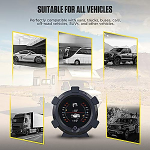 Car Angle GPS Slope Meter Car Inclinometer Level Tilt Gauge with Car HUD Speedometer MPH KMH for DC5-28V Off-Road and All Vehicle