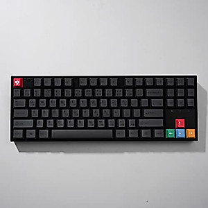 130 Keys PBT Dye Sub Gray Keycaps Cherry Profile Japanese Keycaps Set Fot for Cherry Mx Switches 61/87/104/108 Mechanical Keyboard