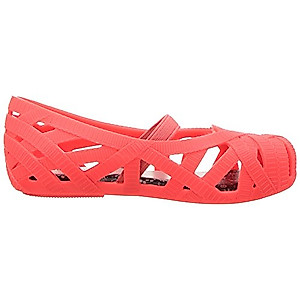 Mini Melissa Kids' Mini Jean + Jason Wu Ballet Flat, Neon Orange, 5 Regular US Toddler