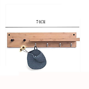 JJZXD Wall Mounted Shelf,Wooden Country Style,Entryway Shelf Rustic Hooks-Solid,Wood Hook