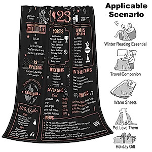 100th Birthday Gifts For Women Men Blanket, Gifts For 100th Birthday Decorations, 1923 Birthday Gifts For Her,100 Years Old Gift for Mom Dad Grandparents, 100th Bday Gifts Ideas Back in 1923 60"X50"