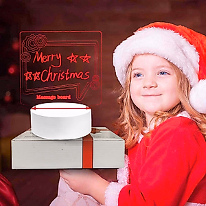 Gifts for Adults Kids, Personalized DIY Message Board Night Light,USB Powered Table Lamp with Erasable Pen and Remote Control, Office Room Desktop Decoration, Gifts for Wedding Anniversary Birthdays