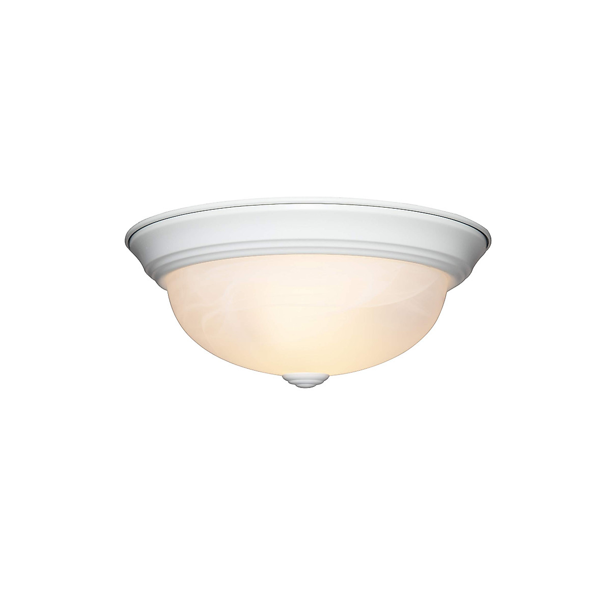 Designers Fountain 11 in 2-Light Flush Mount Ceiling Light, White, 1257S-WH-AL