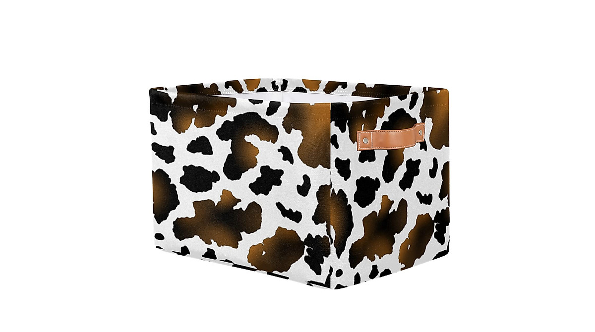 Large Zebra Print Storage Baskets for Toys & More | Collapsible & Durable