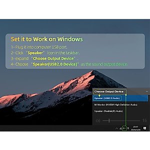 XKX [Single] USB Computer Speakers for Desktop, PC, Laptop, Small Plug-N-Play Speakers with Crystal-Clear Sound, Loud Volume, Rich Bass, Compatible with Windows/macOS/ChromeOS/Linux