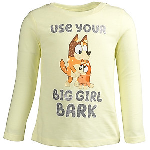 Bluey Bingo Toddler Girls 2 Pack T-Shirts Blue/Yellow 2T