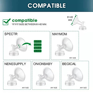 Begical Breastpump Flange Cover/Cap Compatible with Spectra 16mm/20mm/24mm/28mm Breast Pump Shield/Flange Also fit begical Like Spectra Flange Prevent dust from The Flange/Shields