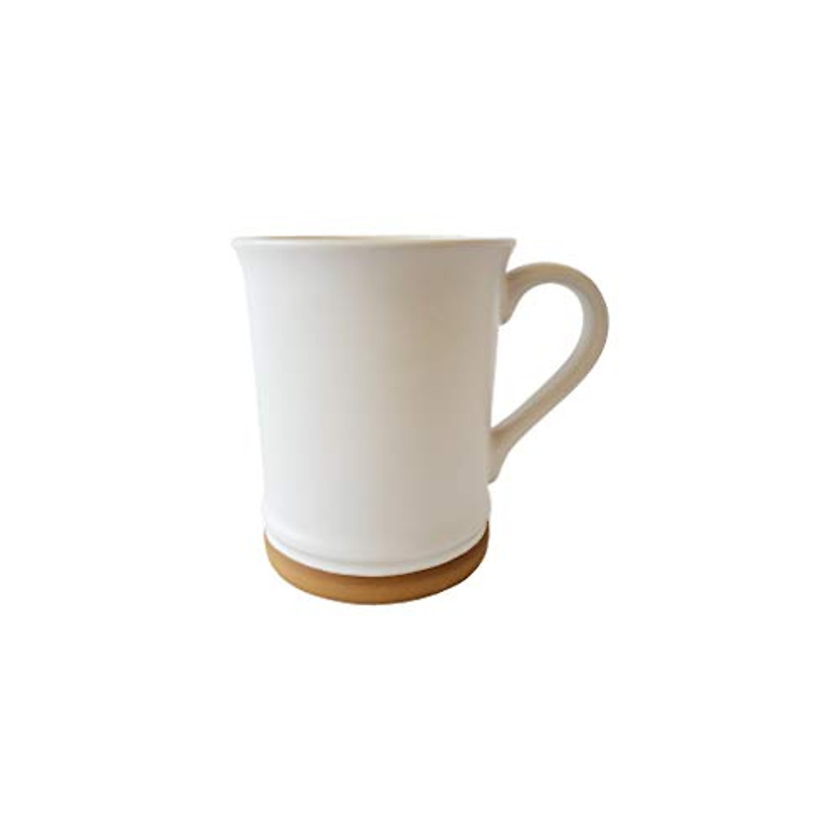 Essential Drinkware 15oz Entice Ivory White Tall Ceramic Coffee Mug, Set of 4 - Large handles, dishwasher and microwave safe