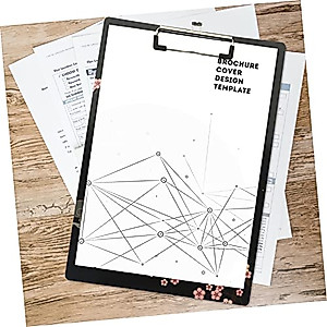 STOBOK 3pcs Acrylic Sheet Writing Support Board Nurses Clipboards Pencil Sketch Clipboard A4 Clipboard Exam Paper Clips File Storage Clip Black Light Backing Plate Nurse Clipboards