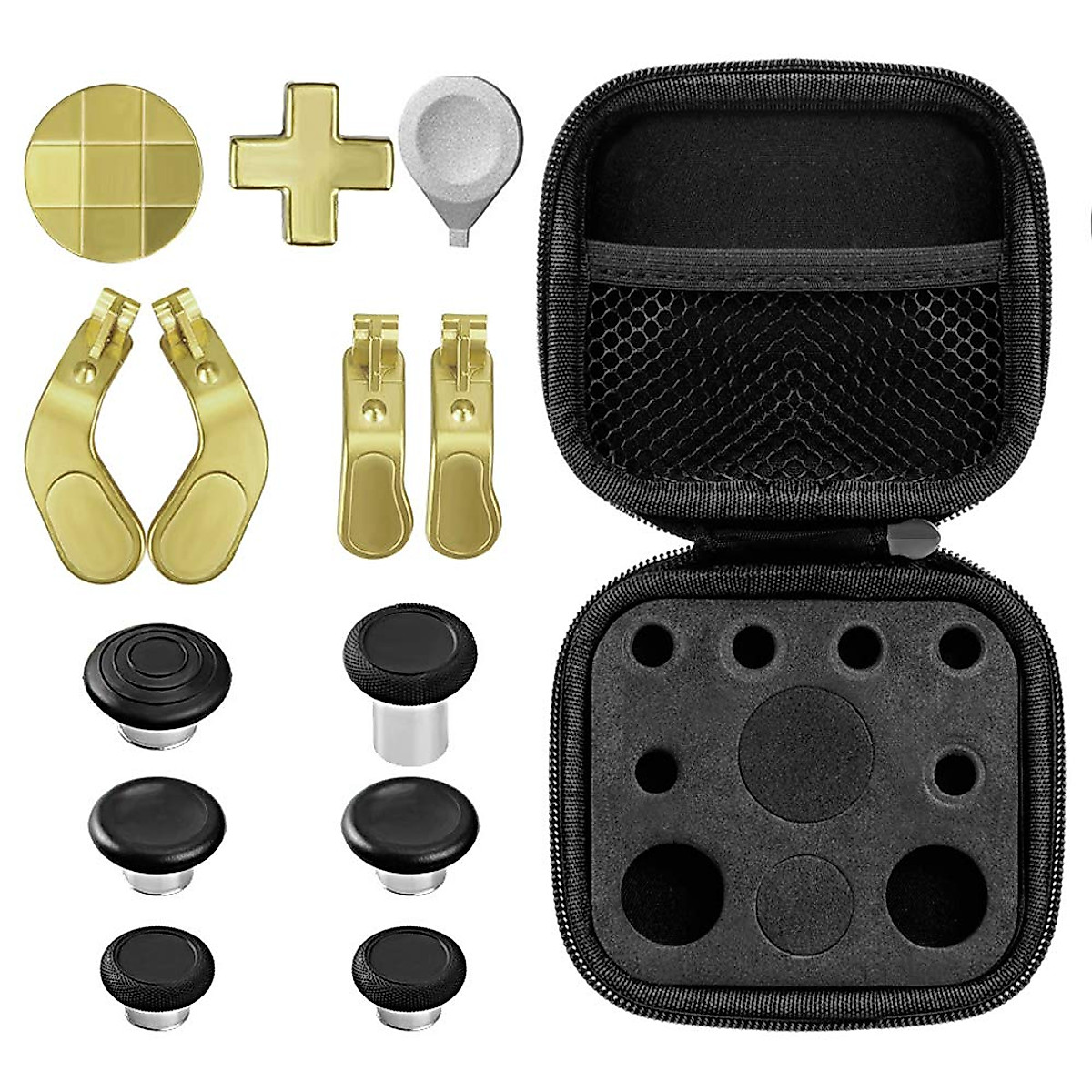 Liphontcta XFUNY Elite Kit for Xbox One Elite Series 2 Controller Accessory, Xbox Gaming Accessories, Xbox One Elite Series 2 Controller Accessory Kit (Golden)