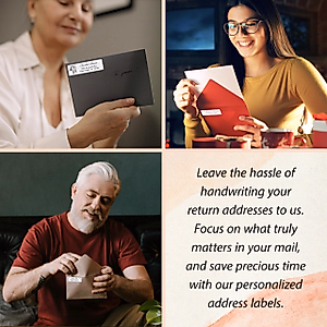 Personalized Christmas Address Labels Berry - Custom Holiday Return Address Labels, Set of 120 Mailing Labels Flat Sheet Rectangle Labels for Envelopes, Self Adhesive Stickers