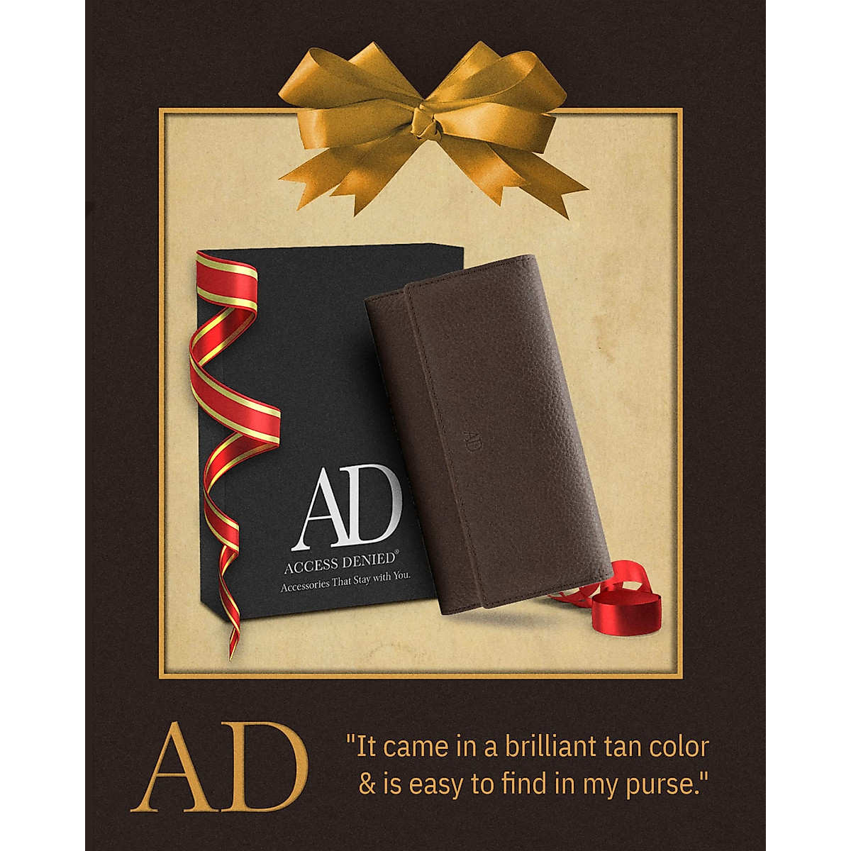 Access Denied Trifold Clutch RFID Wallets For Women - Large Capacity Womens Wallet Coin Pouch Leather Organizer With Checkbook Cover Gifts For Women