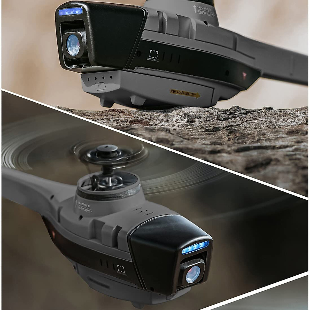 CHUO C128 Drone Model, Remote Control Helicopter for Adults, RC Helicopter Toys 2.4G 4CH Aileronless RC Airplanes Military Aircraft Helicopter Model - RTF Version