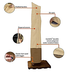 Classic Accessories Veranda Water-Resistant 13 Foot Offset Patio Umbrella & Frame Cover, Patio Furniture Covers
