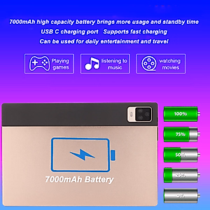 Pomya Tablet PC Android12 10 Inch, 8GB RAM 256GB ROM 128G Expand, 4G LTE Cellular Tablet with 8 Core CPU 5G WiFi, 7000mAh Fast Charging, Dual Speaker Dual Camera SIM Card Slots