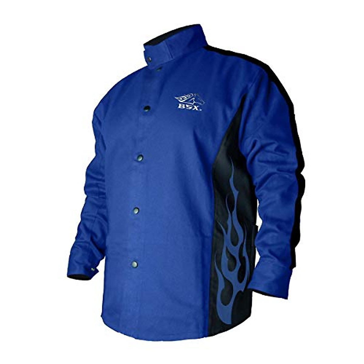 Black Stallion unisex adult Comfortable Fit revco bsx blue FR welding jacket size medium, Blue, Medium US