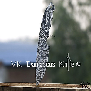 Damascus Hunting Knife Blanks for Knife Making Diy 8 Inch Handmade Full Tang Hunting Knife Blank 2184
