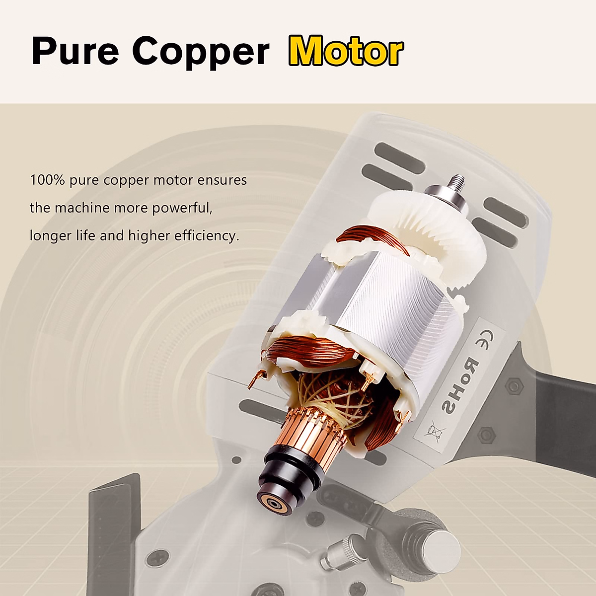 CGOLDENWALL Large Electric Rotary Fabric Cutter Cloth Cutter Cutting Machine Electric Rotary Scissors Industrial Grade for 1 inch Multi-Layer Cloth Fabric Leather Wool Rubber Curtain and Carpet 110V