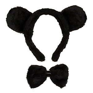 SeasonsTrading Black Bear Ears & Bow Tie Costume Set - Halloween Costume Kit