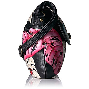 Anna by Anuschka womens Anna Anuschka, Handpainted Leather Medium Flap Body-lovely Leaves Cross Body Handbag, Lovely Leaves, One Size US