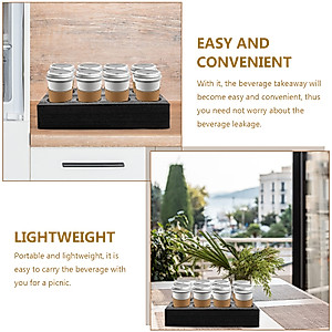 VOSAREA Milk Tea Cup Holder Couch Cup Holder Tray Foam Drink Carrier Drink Tray for Fridge Multiple Cup Tray Pearl Cotton Cup Holder Coffee Cup Carrier Glass Cup Table Travel Universal Epe