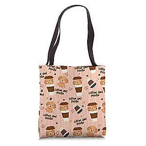 Cute Poodle Coffee Dog Lover Gifts For Coffee Drinkers Tote Bag