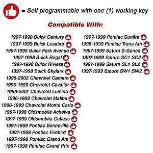 KeylessOption Keyless Entry Remote Car Key Fob Replacement for 16245100-29