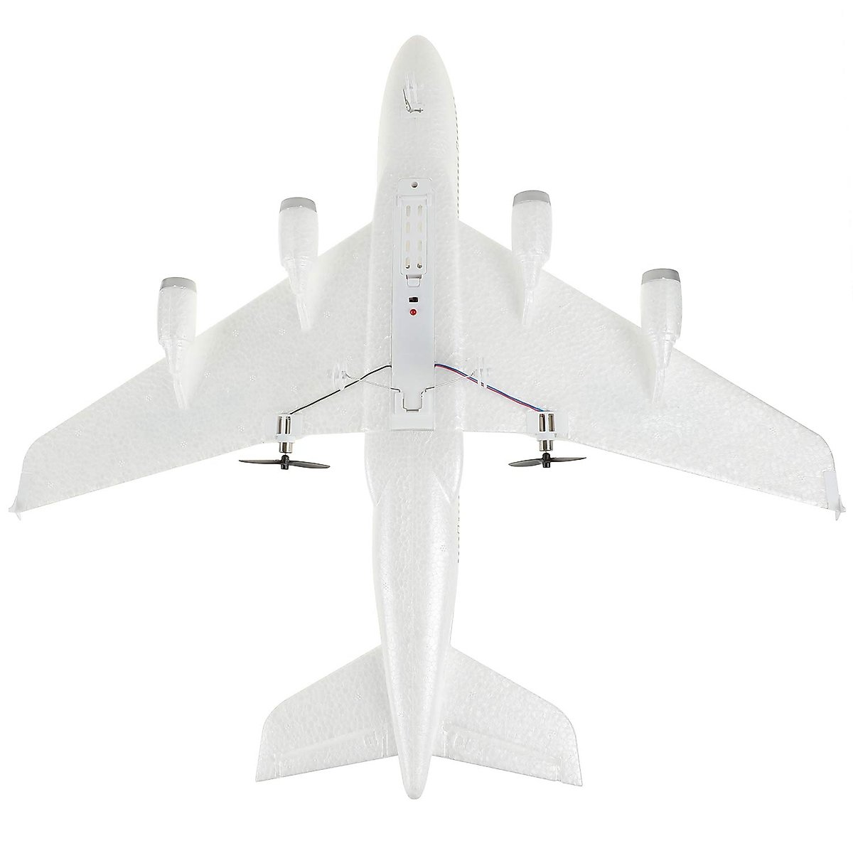 PLRB TOYS RC Plane Remote Control Airplane RC Plane,2.4Ghz DIY 2 Channels Radio Control Airplane Built in 6-Axis Gyro, A380 RC Aircraft EPP Foam Glider for Beginner (Two Batteries)