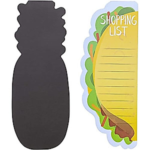 6-Pack Magnetic Shopping List Refrigerator Notepad, Foodie Designs, 60 Sheets Each, 3.5 x 9 Inches