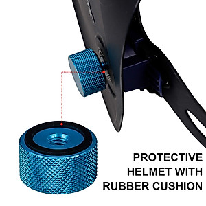 3mirrors Welding Hood (Pipeliner) Helmet Fasteners Sky Blue Headgear Replacement Parts Accessories Screws Flip Hood Aluminum -Anodized w/Silicone Washer Non-Slip 1 Pair