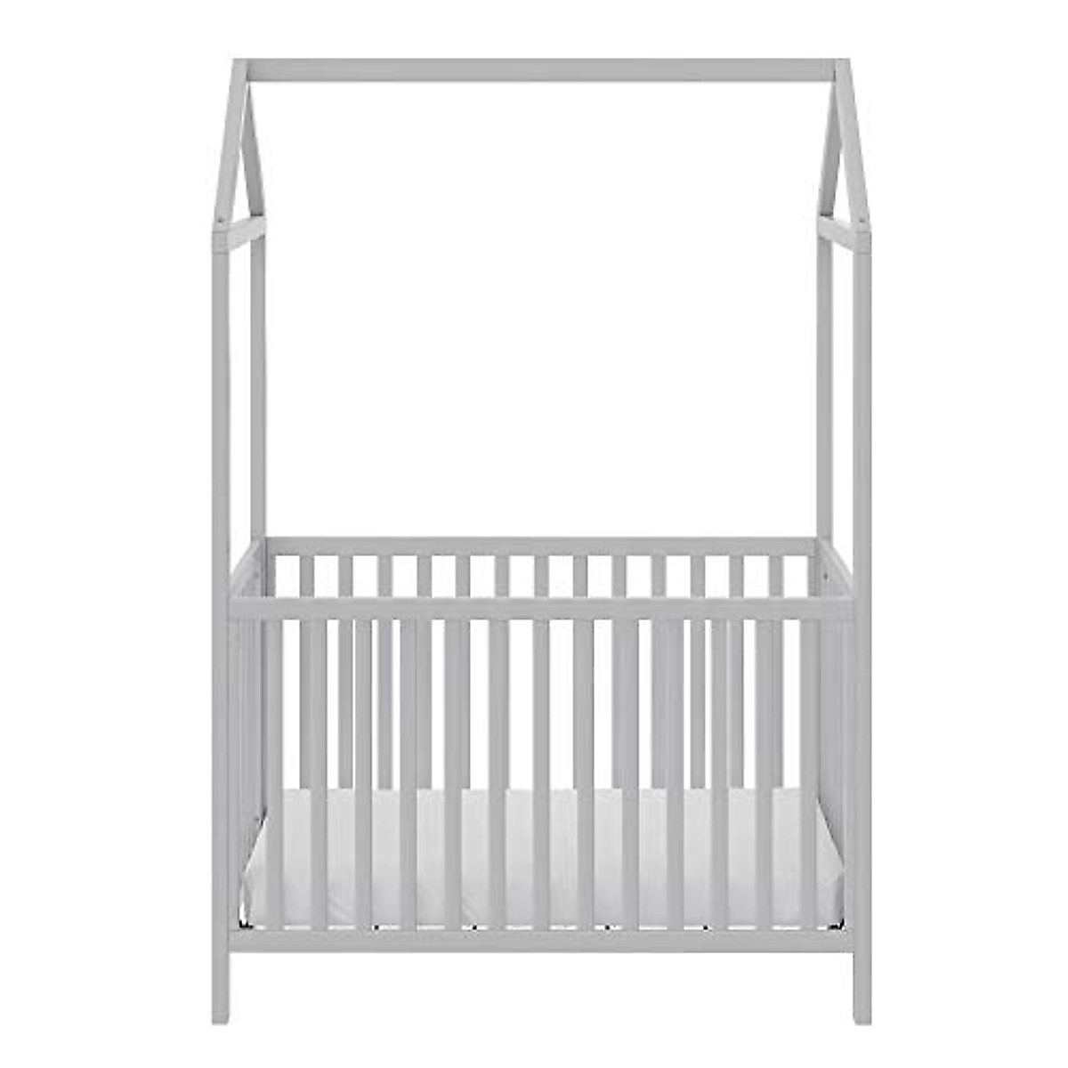 Little Seeds Rowan Valley Skyler 3-in-1 Convertible Crib with Canopy, Dove Gray