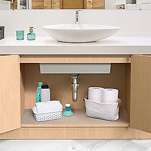 Con-Tact Waterproof Protective Liner for Under Kitchen Sink, Bathroom, Laundry Room Non-Adhesive Undersink and Vanity Mat, 24" x 48", Clear